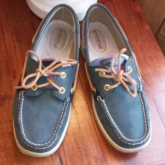Sperry | Shoes | Sperry Topsider Vintage Leather Blue Womans Size Eight ...